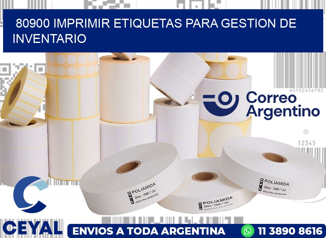 80900 IMPRIMIR ETIQUETAS PARA GESTION DE INVENTARIO - Etiqueta Ropa